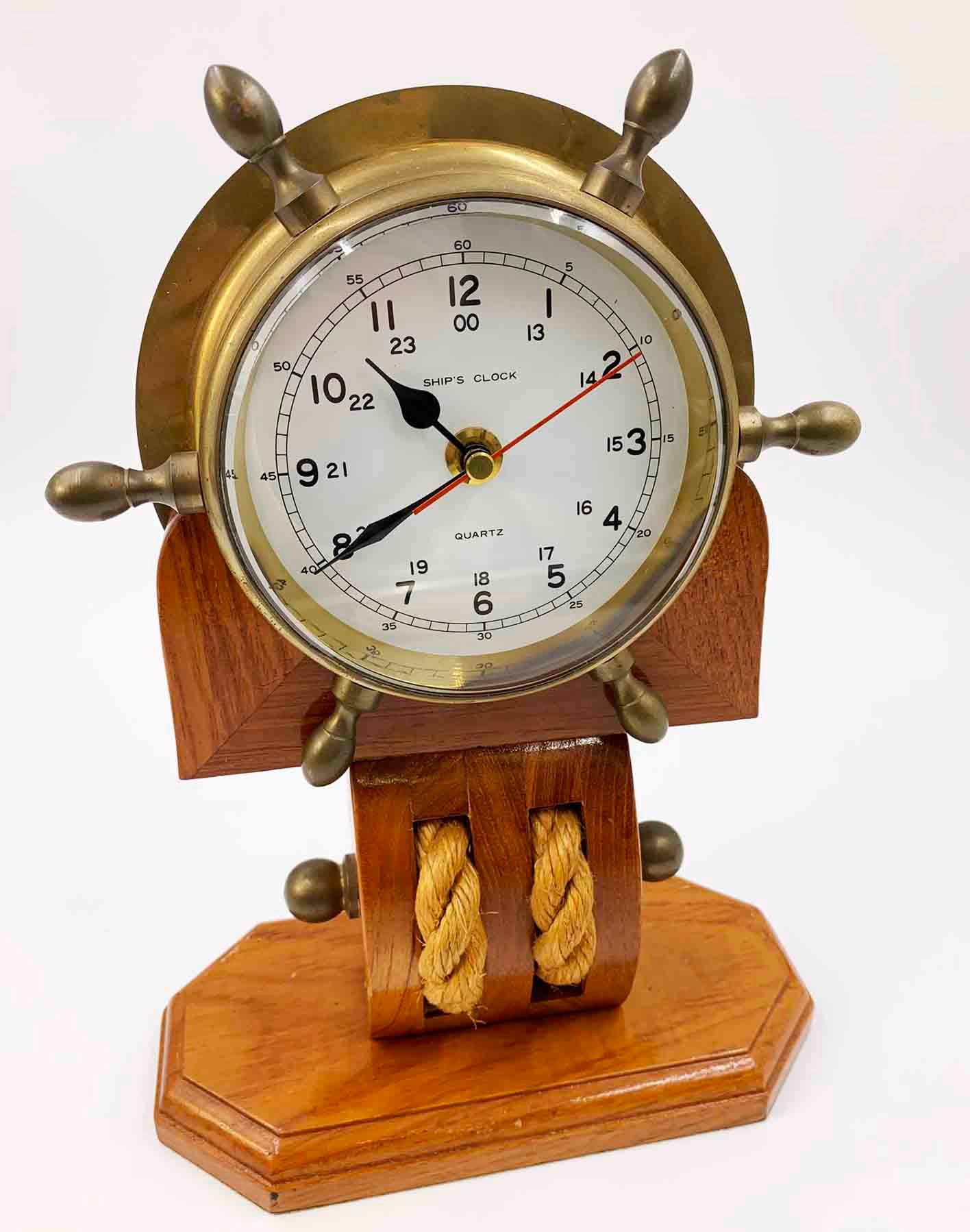 SHIPS CLOCK MESSING Tau Holz Vintage Sammler Schiff Segeln Retro EUR 99 ...